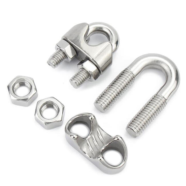 DIN741 Carbon Steel Wire Rope Clamp 304 Stainless Steel U-Bolt Wire ...