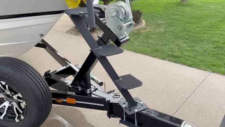 AMBITION Heavy Duty Boat Trailer Steps Non-Slip Boat Steps for Trailer ...