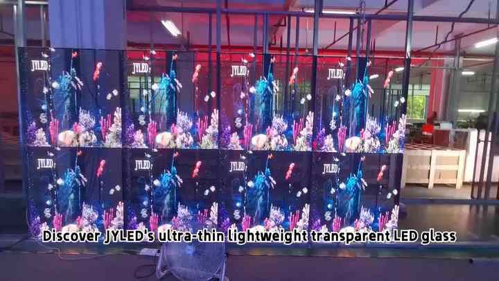 Indoor/Outdoor Transparent LED Display Screen Panels P3.91-7.81 1000mm ...
