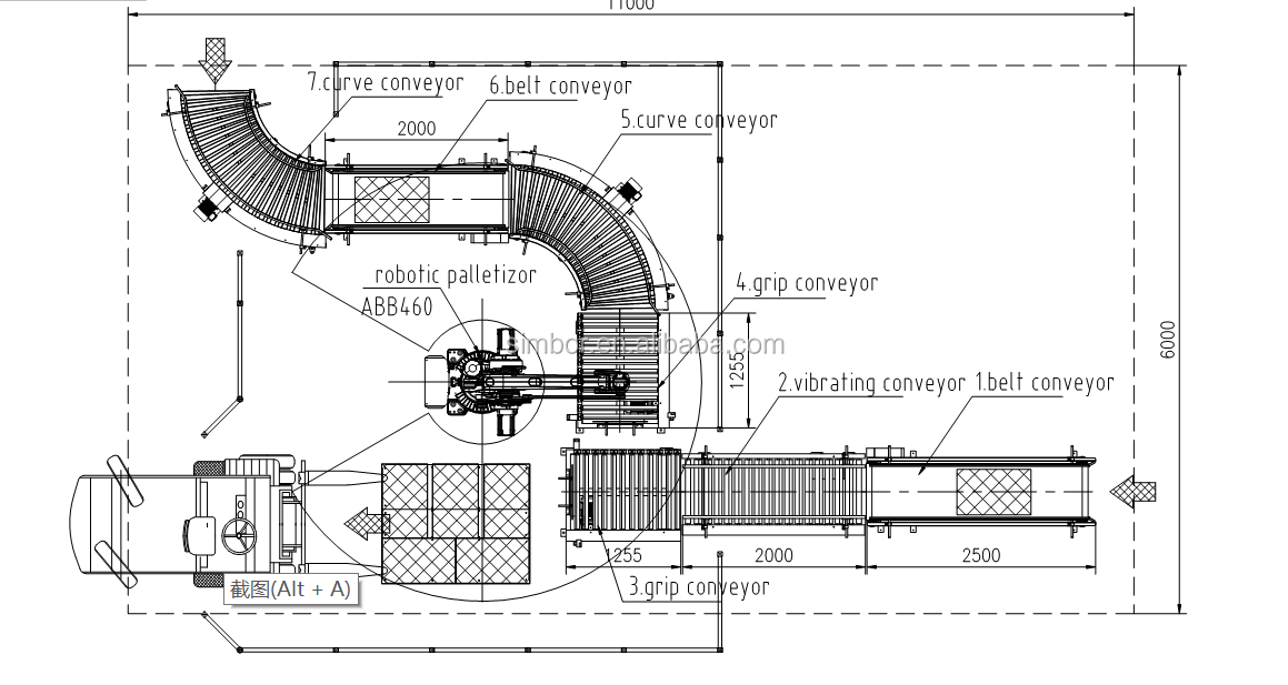Bagging box robot handling palletizer EOAT robot pneumatic gripper ...