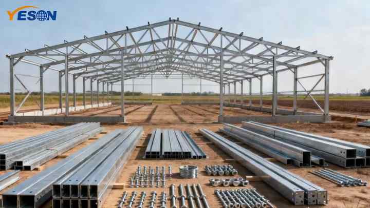 Steel Structure Chicken House Broiler House Farm Shed Poultry Building ...
