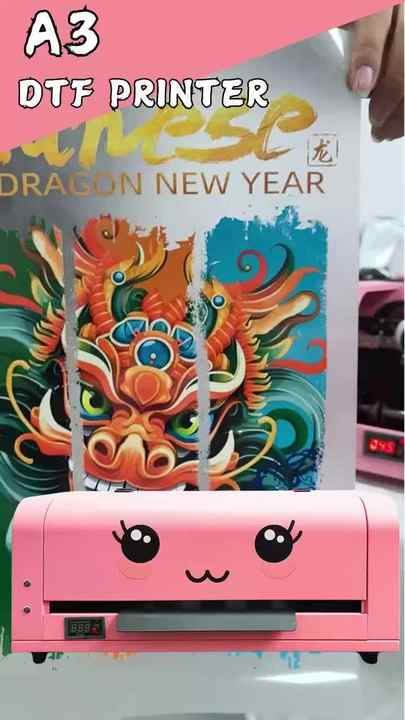 Pink Printer A3 DTF Printer for Custom logo Heat Transfer on Clothing ...