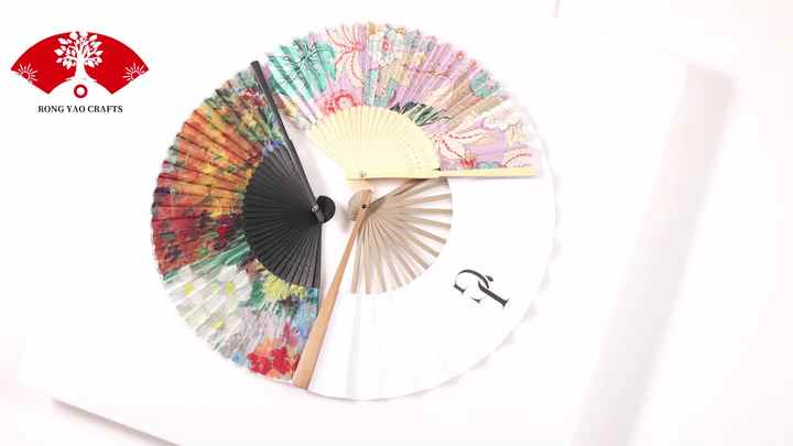 Custom Hand Fan Wedding Fans - Vintage Bamboo Folding Fans