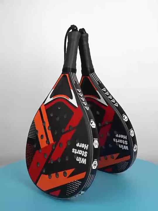 Padel Racket Set of 2 ABS Surface EPE Foam Core Beach Paddle Tennis ...