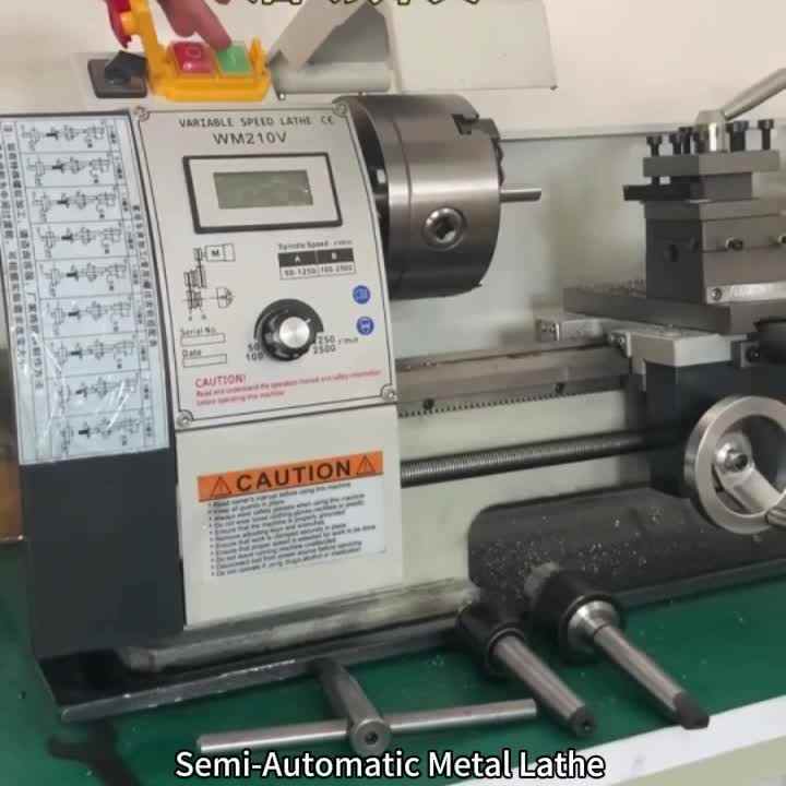WM210 Metal Lathe - 1100W Power, 2500RPM, Auto Threading
