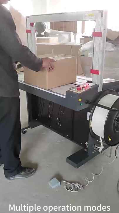 Fully Automatic High Desk Box Strapper Carton Twine Strapping Machine ...