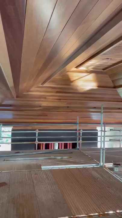 Prefinished Teak Hardwood Ceiling Planks - Moisture-Proof, Sound ...