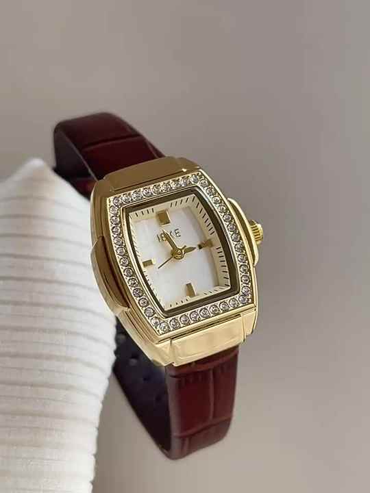 IEKE Cask Diamond-Encrusted Mother-of-Pearl Watch for Women Retro ...