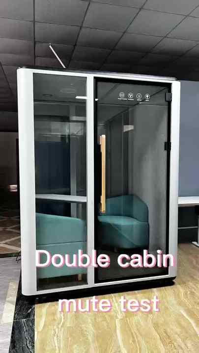 Modern Modular Double Office Cabin Removable Silent Soundproof Acoustic ...