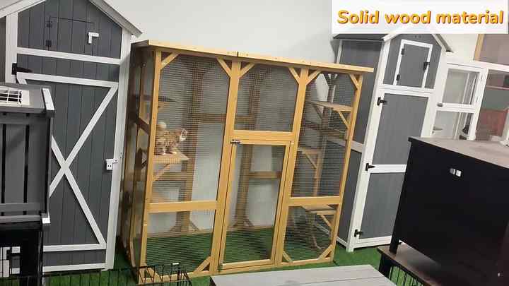 Waterproof Luxury Modern Solid Fashion Cat Villa Wood Catio Enclosure ...