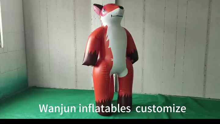 New Design Funny Pvc Makeup Prop Inflatable fox Head Hood for Cosplay ...
