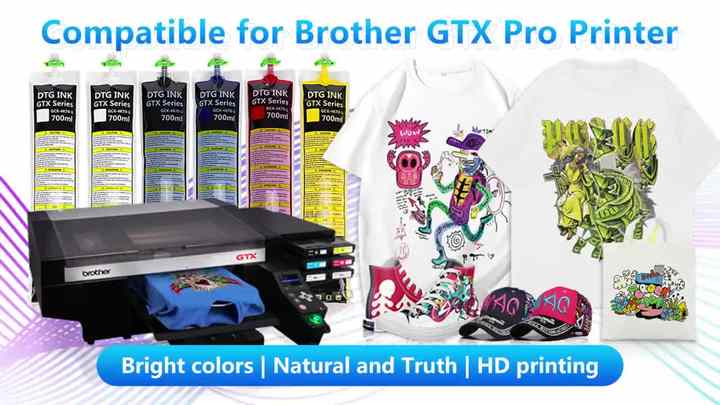 1.8L/barrel DTG Ink with Chip for Brother GTX PRO GTX Bulk GTX PRO B ...