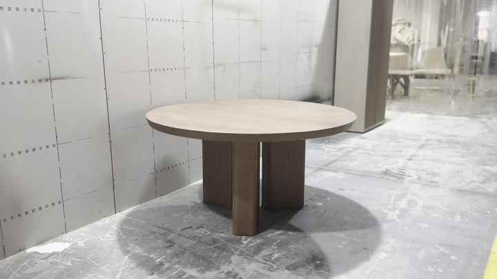Faddish Oak Wood and Brass Dining Table with a Sense of Design Modern ...
