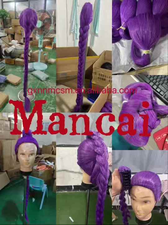 Cartoon Wig Kids Cosplay New TV&Movie Purple Black Purple Synthetic ...