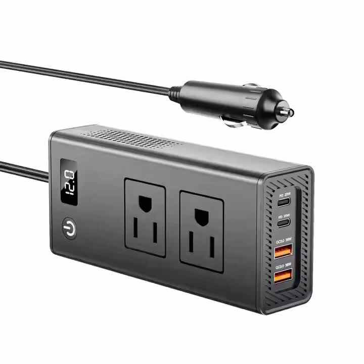 200W Single-phase DC 12V to AC 220V Modified Sinewave Car Power Supply ...