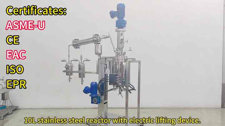 ASME CE EAC High Pressure 1~50L Distillation Condenser Reactor Vessel ...