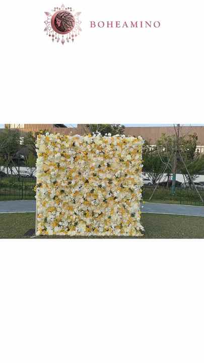 5D Natural Floral Plant Silk Wedding Backdrop Wall Panel Artificial ...