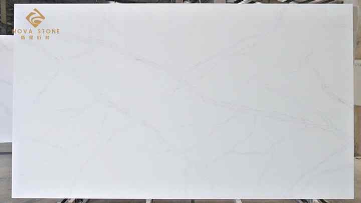 NV1039 Synthetic Quartz Slab Calacatta Large-scale Applications Kitchen ...
