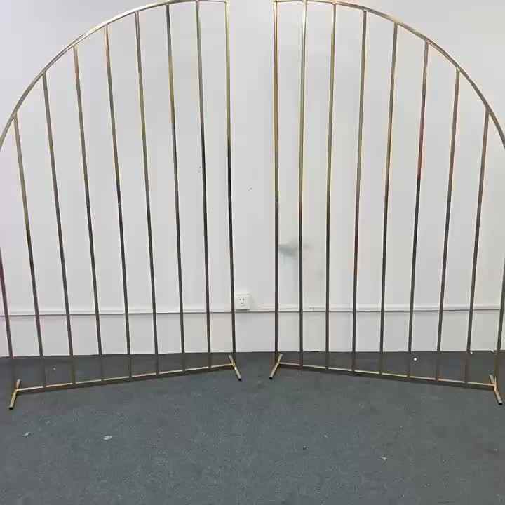 Wedding Stage Backdrop Screen Iron Curved Line Flower Stand Arch ...