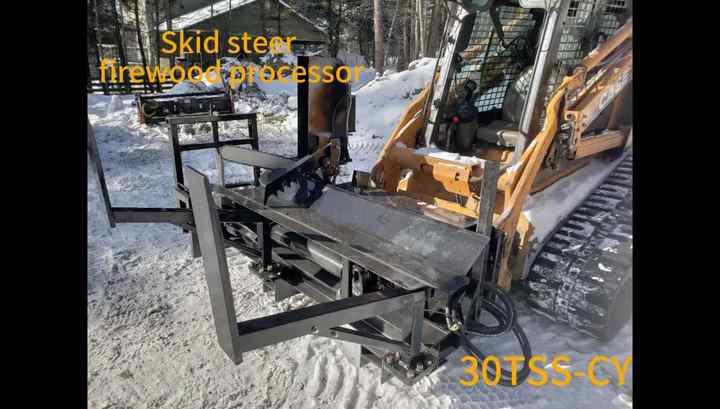 Remote Control Hydraulic Skid Steer Loader Attachment Log Splitter ...