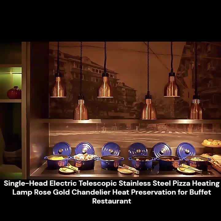 Single-Head Electric Telescopic Stainless Steel Pizza Heating Lamp Rose ...