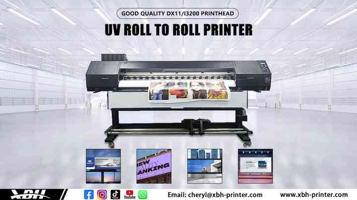 1.8m 6ft Xp600 /I1600/I3200 Head Uv Printer Roll to Roll Banner Printer ...
