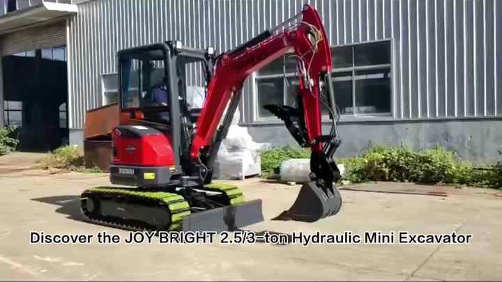 2.5-3 Ton Hydraulic Joystick Crawler Excavator Cabin AC Steel Track ...