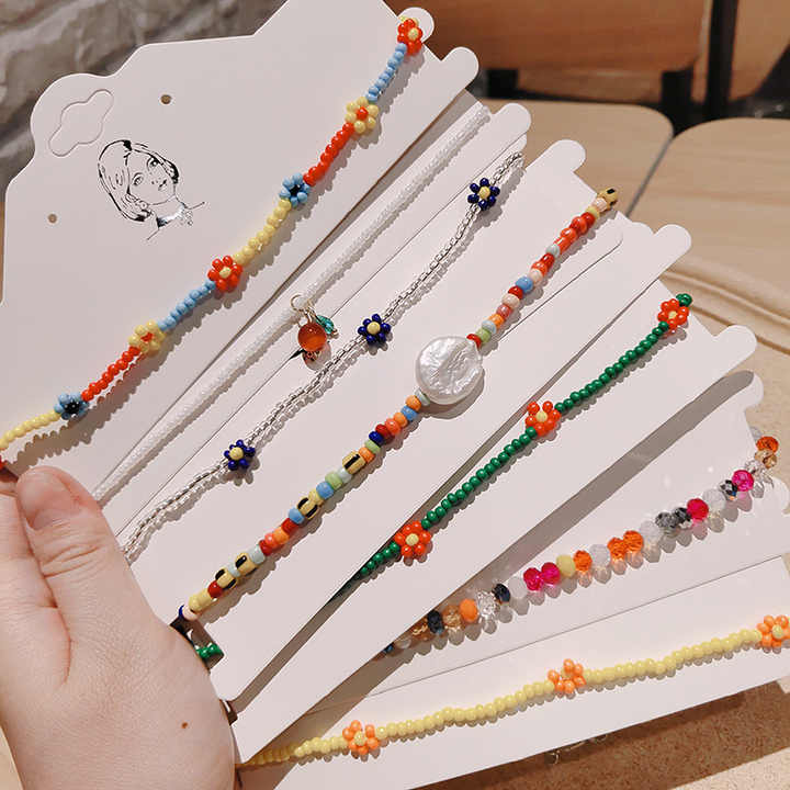 Aesthetic bead necklace store