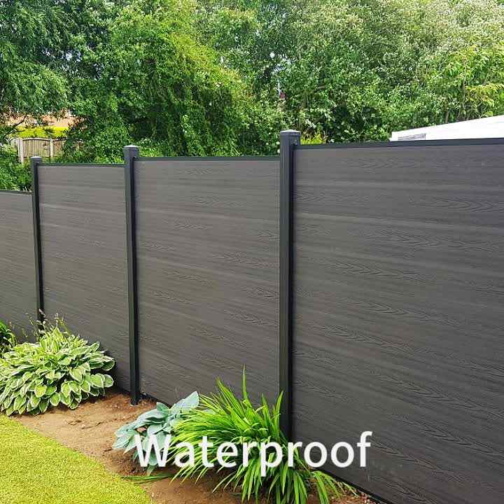 Modern Design 6 Feet WPC Fences Stockade Wood Plastic Composite Fencing ...