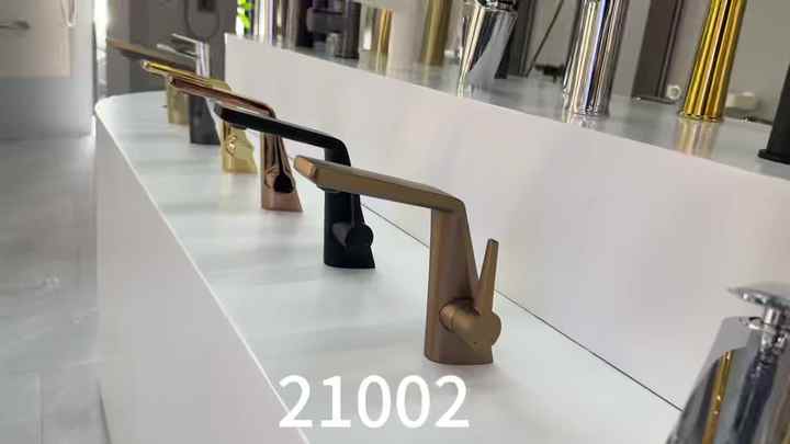Modern Ash Gun Brass Basin Sink Faucet Single Hole Bathroom Sink Mixer ...