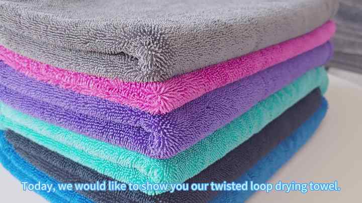 Edgeless Microfiber Twisted Car Wash Towels Double Dry Towel Car ...
