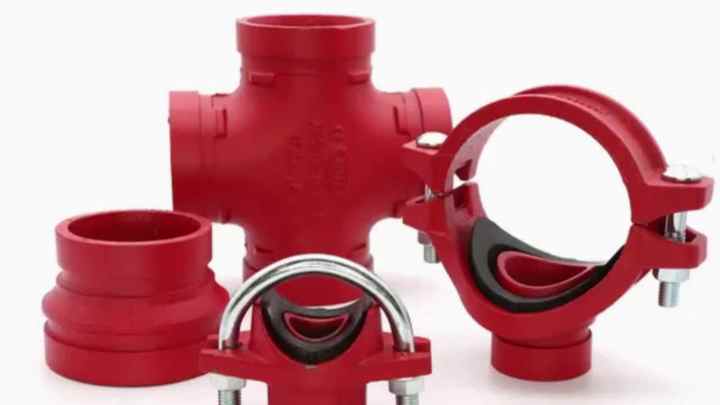 FM UL Fire Fighting Pipe Fittings Grooved Ductile Cast Iron Elbow Tee ...