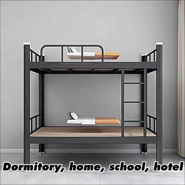 Modern Space Saving Twin Size Double Decker Metal Bunk Bed with Strong ...