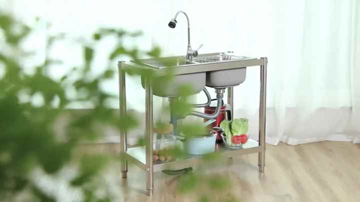 304 Stainless Steel Portable Kitchen Sink Free Standing Utility Sink ...