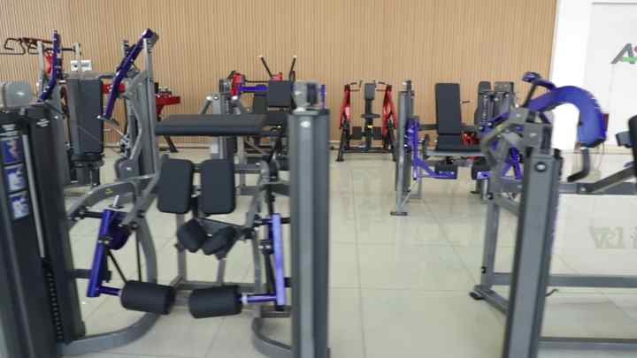 ASJ-SM8003 Commercial Gym Equipment Back Exercise Double Weight Stack ...