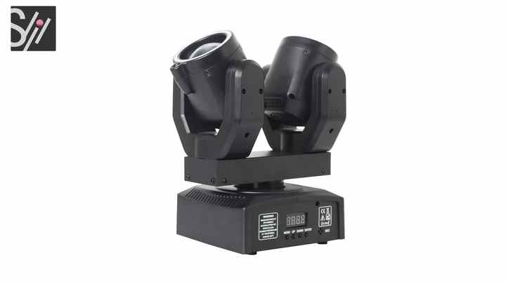 Mini Dual-Head Moving Head Beam Light With Aperture Remote Control DMX ...