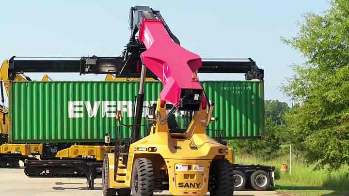SANY 45 Ton Reach Truck Stacker Port Container Reach Stacker Srsc45h1 ...