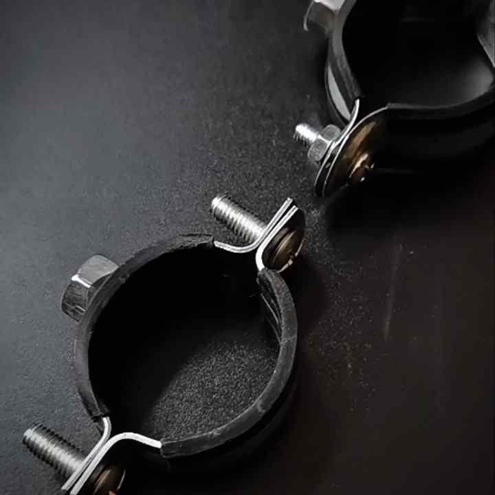 Rubber Hose Clips Spring Split Mental Pipe Clamp With Rubber Insulated ...