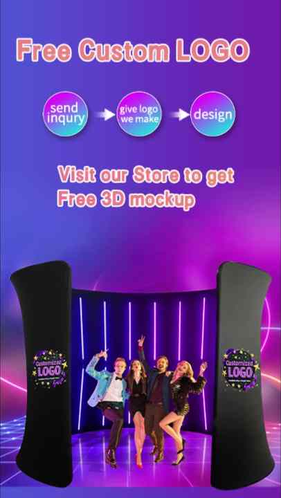 360 Photo Booth Accessories Green Screen Spiral Enclosure Backgrounds ...