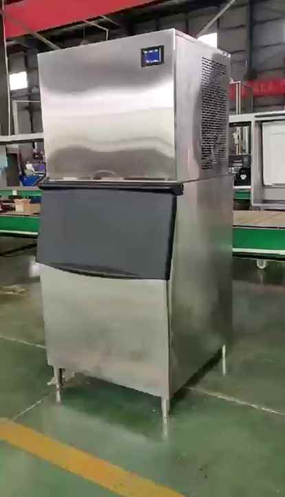 Industrial Ice Making Machine 200kg/24H Stainless Steel Commercial Ice ...