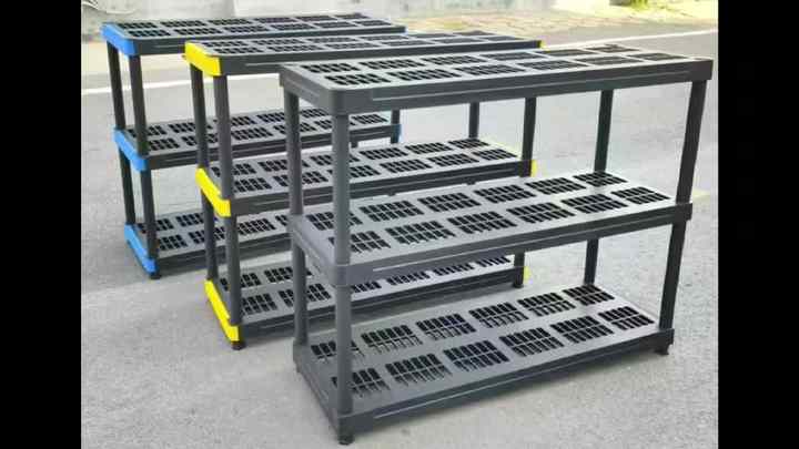 Heavy Duty Plastic Storage Shelving Rack, Plastic Garage Shelves ...