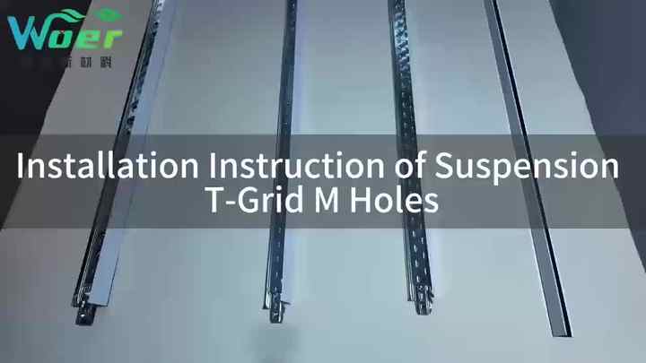 Woer Modern Galvanized Steel Ceiling T-Grids High Strength Corrosion ...
