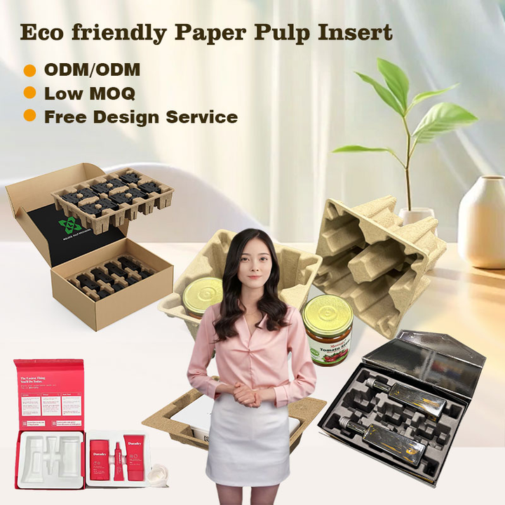 Custom Biodegradable Paper Packing Tray Degradable Dry Press Pulp ...