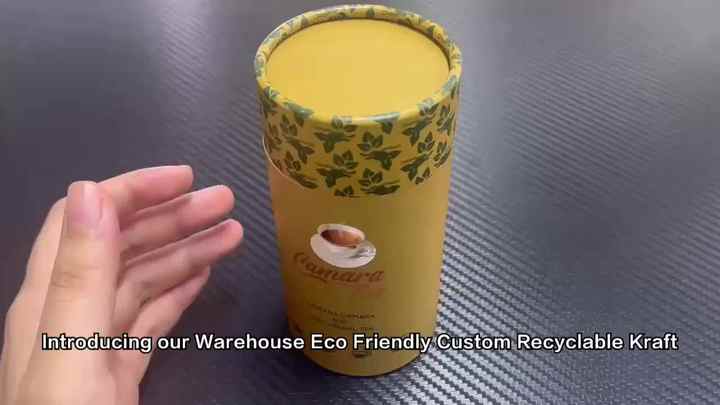 Biodegradable Round Cylinder Box Paper Canister Food Grade Composite ...