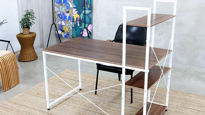 Mdf Top Metal Frame Modern Office Desk Computer Workstation Table Desk ...