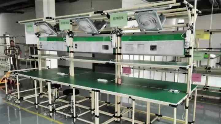 Customized Lean Pipe Racking System Esd Work Tables Production Line ...