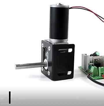 12V 24V 70kg.cm Worm Gear Motor Self-locking Micro DC Motor Long Shaft ...