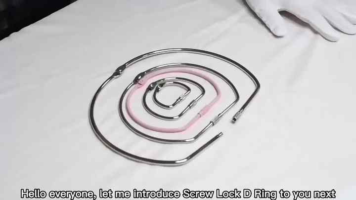 EWANG Nickel Plating 5 Inch Metal Iron Silver Screw Lock D Shaped Rings ...