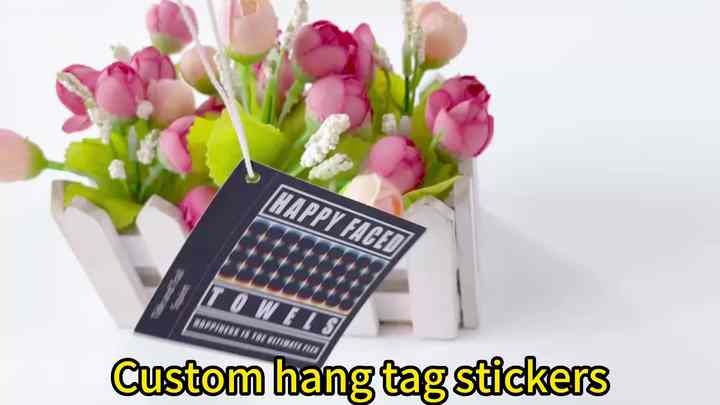 Custom Company Logo Customized Vinyl Hang Tag Stickers Quality Hang Tag ...
