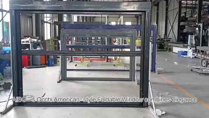 Silent Folding Fan-style Collapsible Window Double-folding Glass Window ...